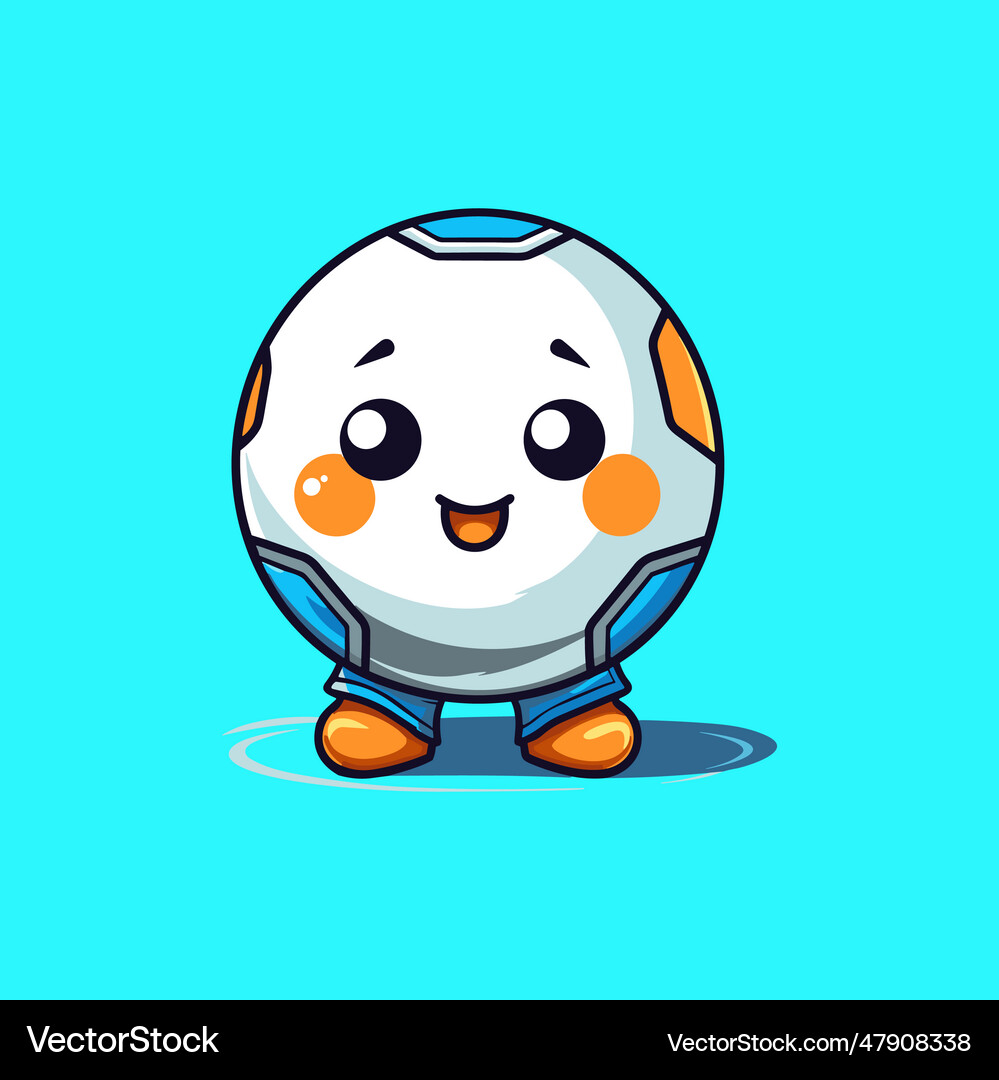 Funny baseball ball character mascot Royalty Free Vector
