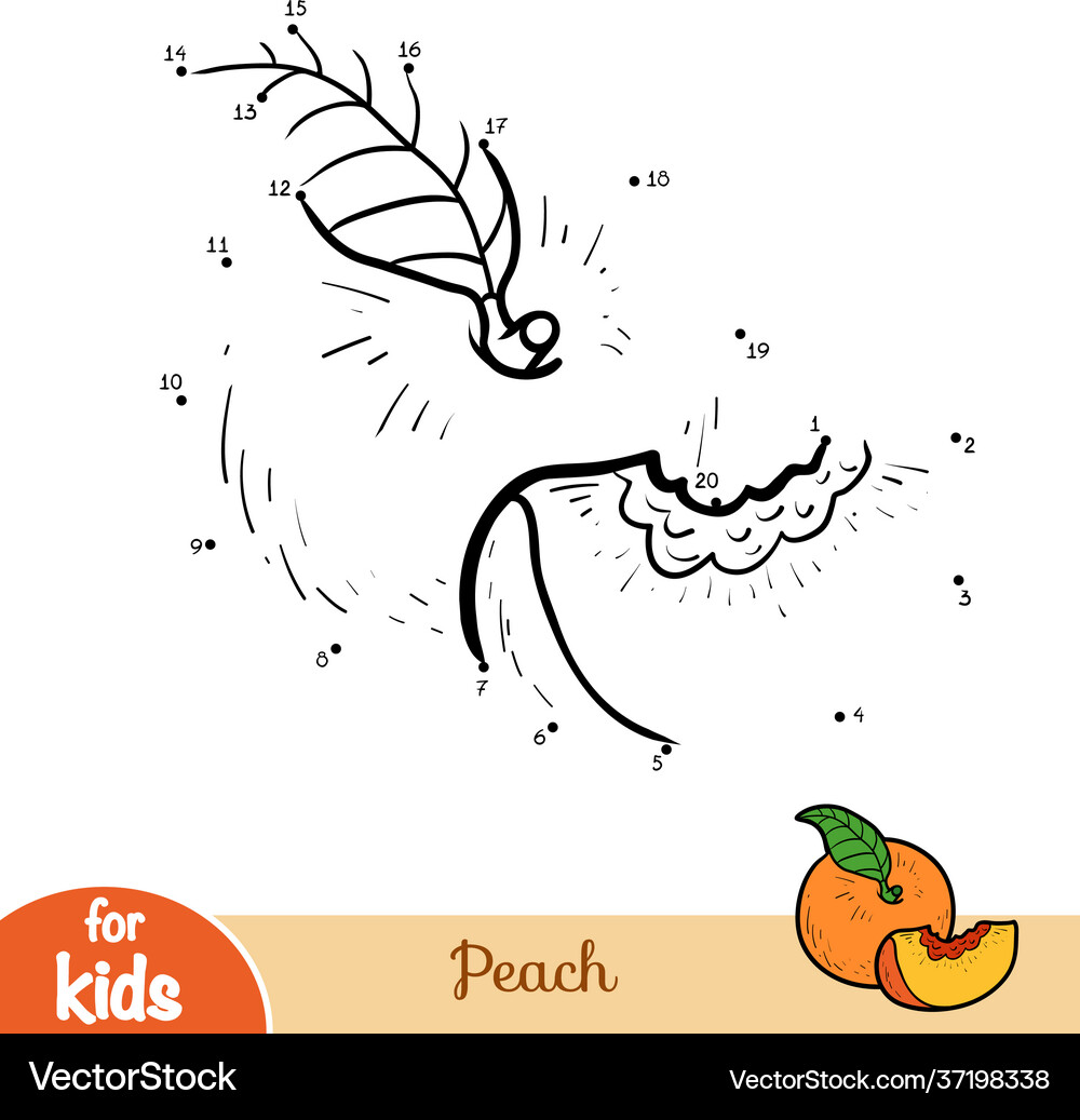Numbers game education for children peach Vector Image