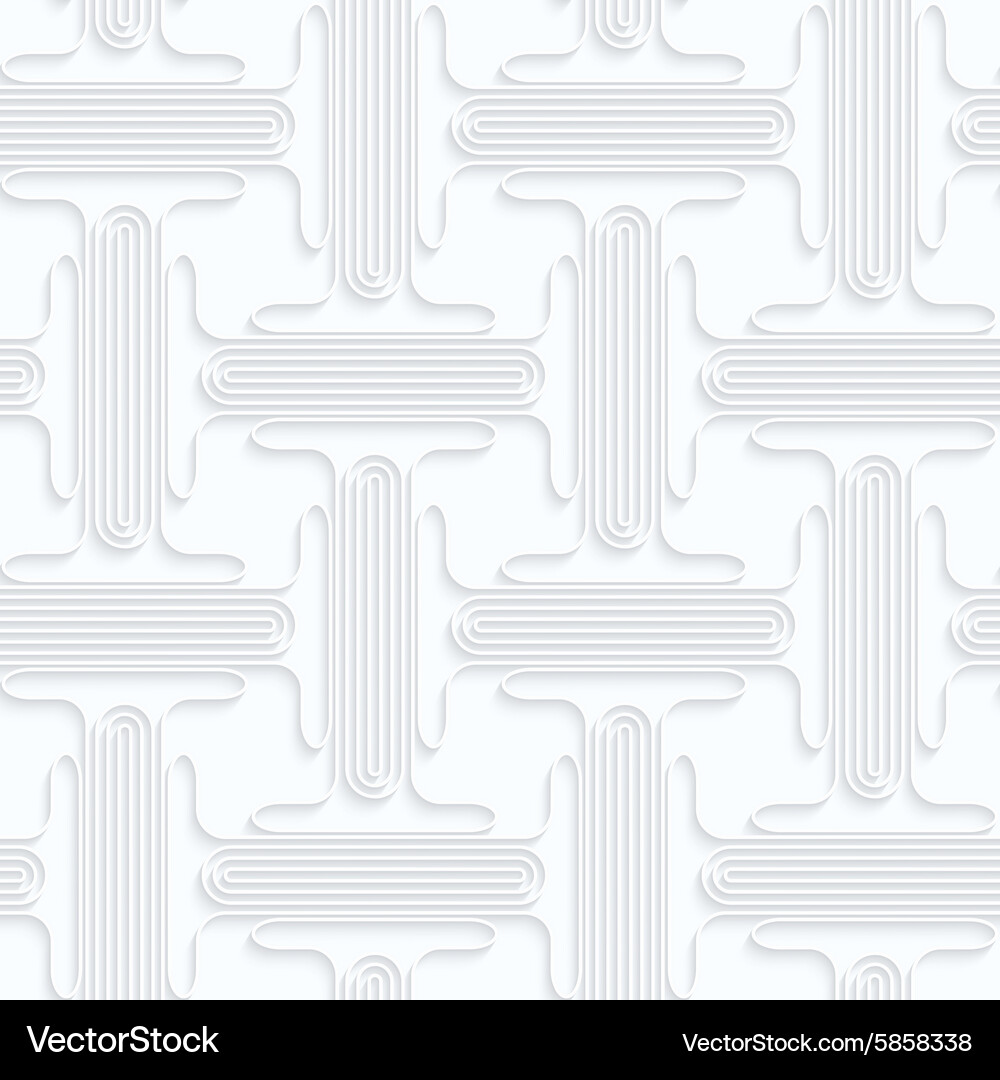 Quilling paper double t shapes with offset Vector Image