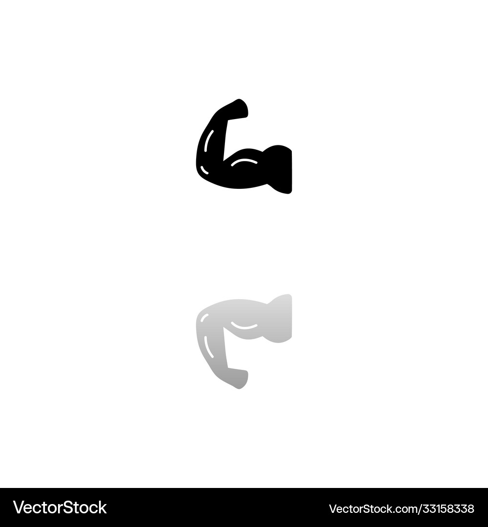 Strong flex arm icon flat Royalty Free Vector Image