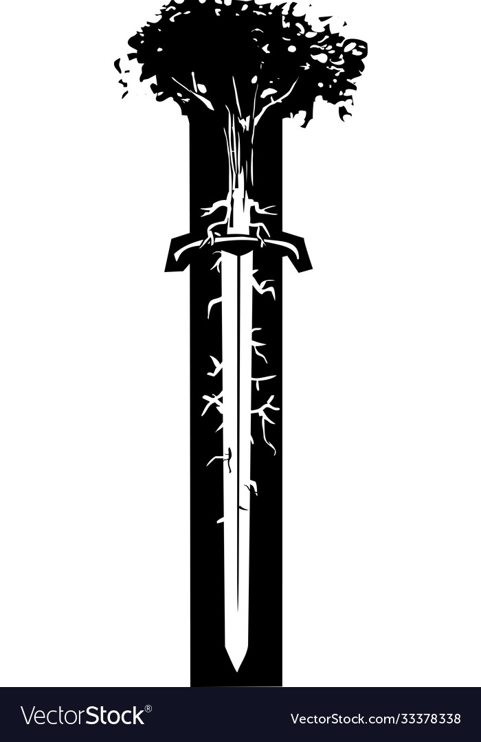 Sword tree Royalty Free Vector Image - VectorStock