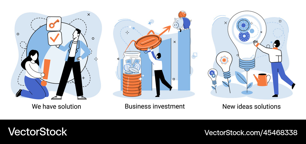 We have solution business investment new ideas Vector Image