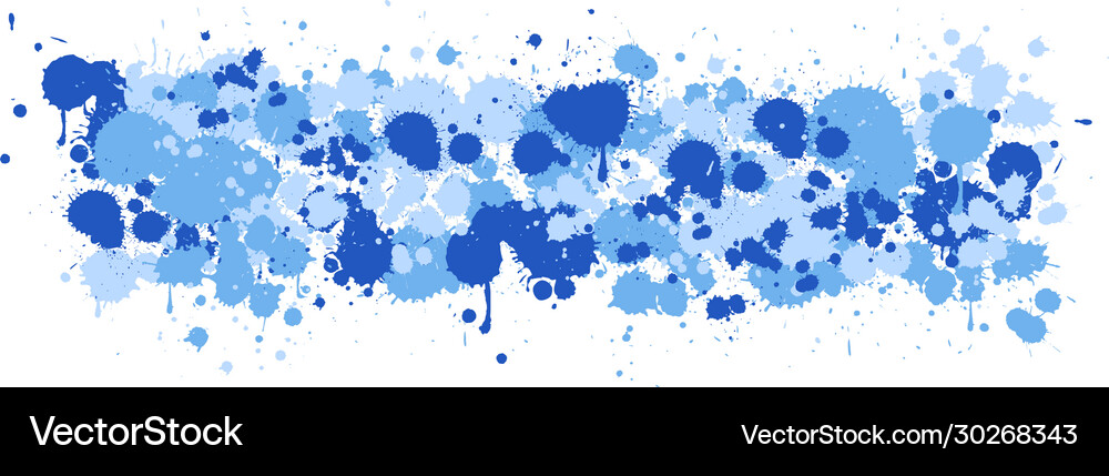 Background design with watercolor splash in blue Vector Image