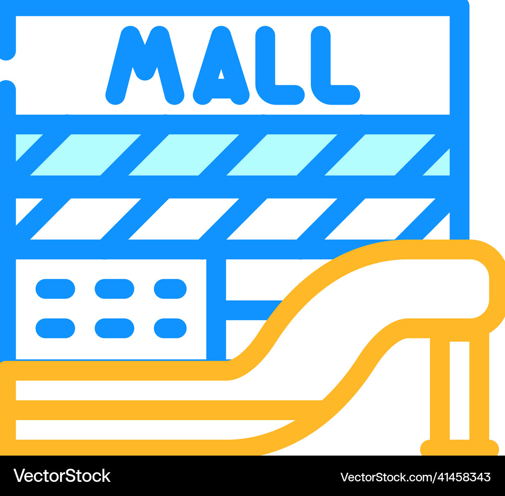 Commercial center color icon Royalty Free Vector Image