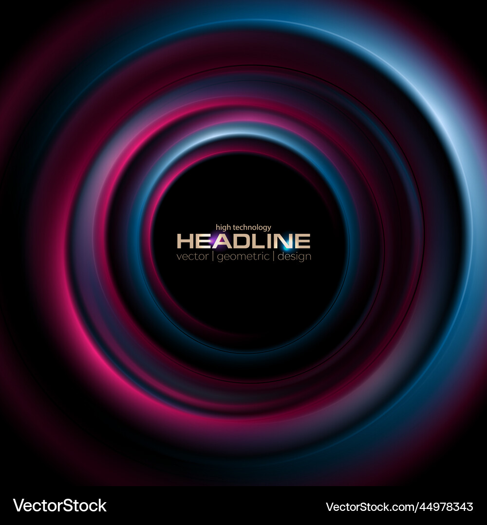 Glowing blue and purple smooth circles abstract Vector Image