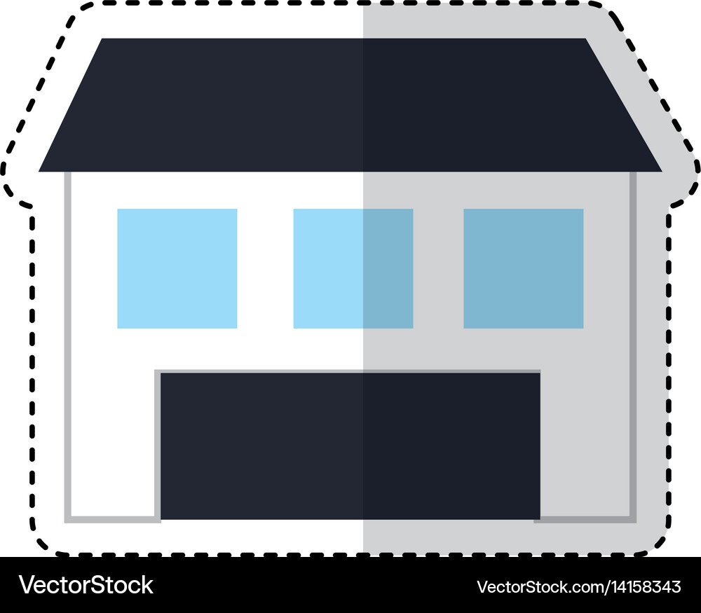 House exterior isolated icon Royalty Free Vector Image