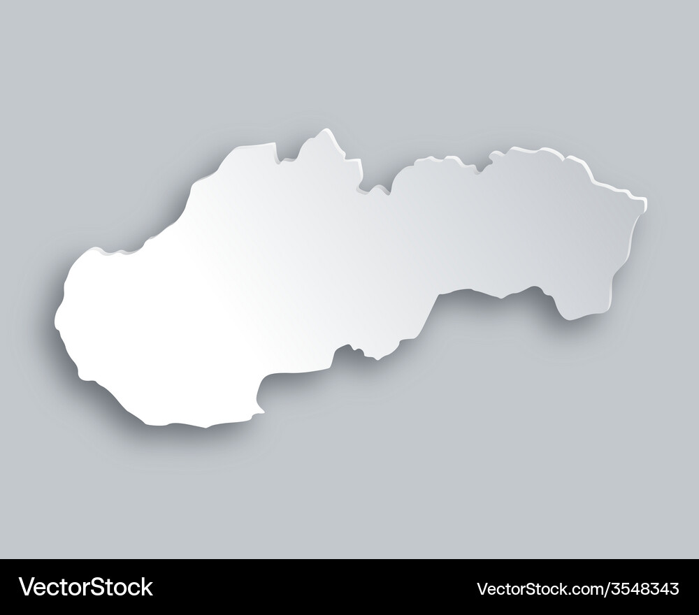 Map of slovakia Royalty Free Vector Image - VectorStock