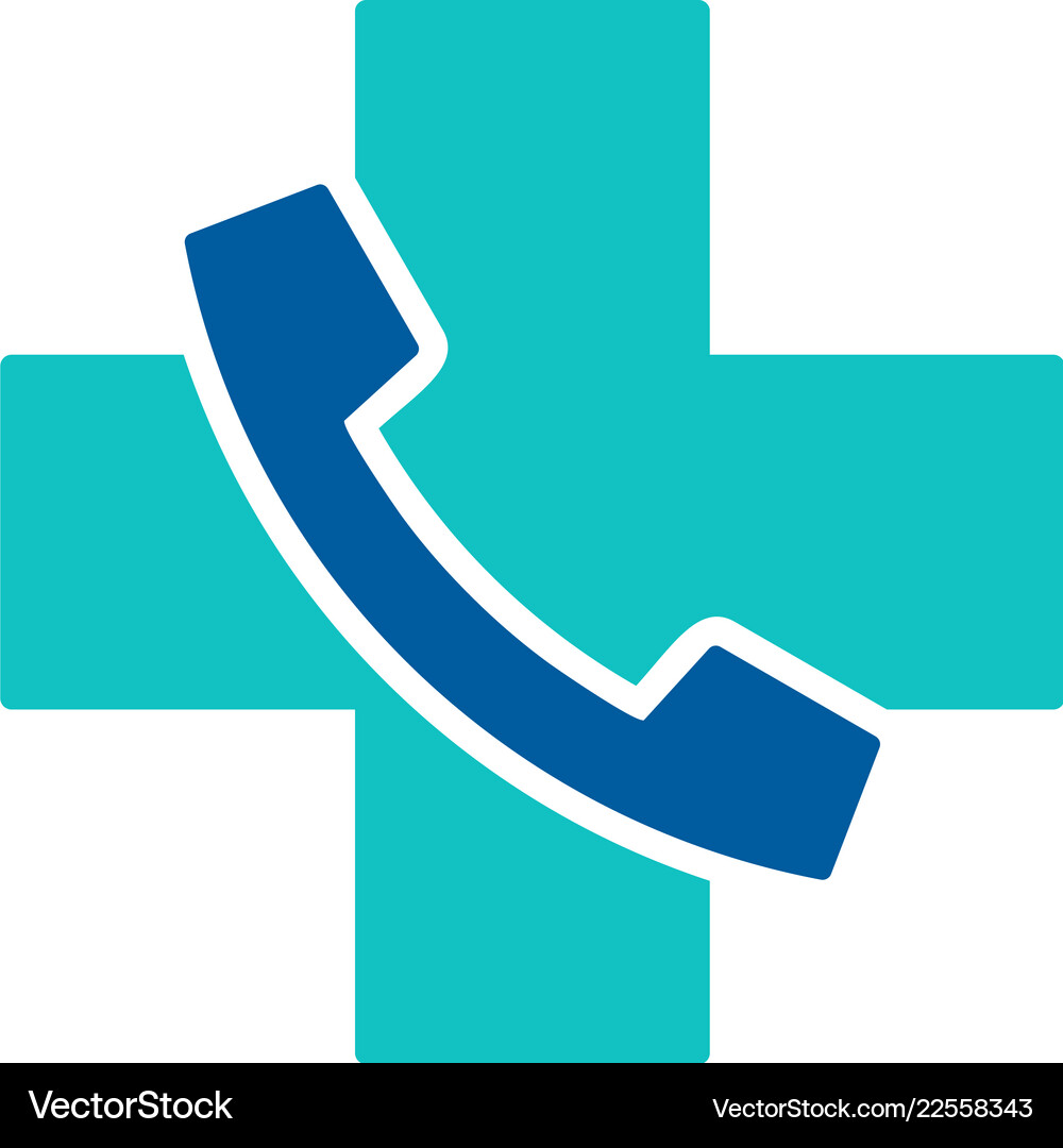 Medical call logo icon design Royalty Free Vector Image