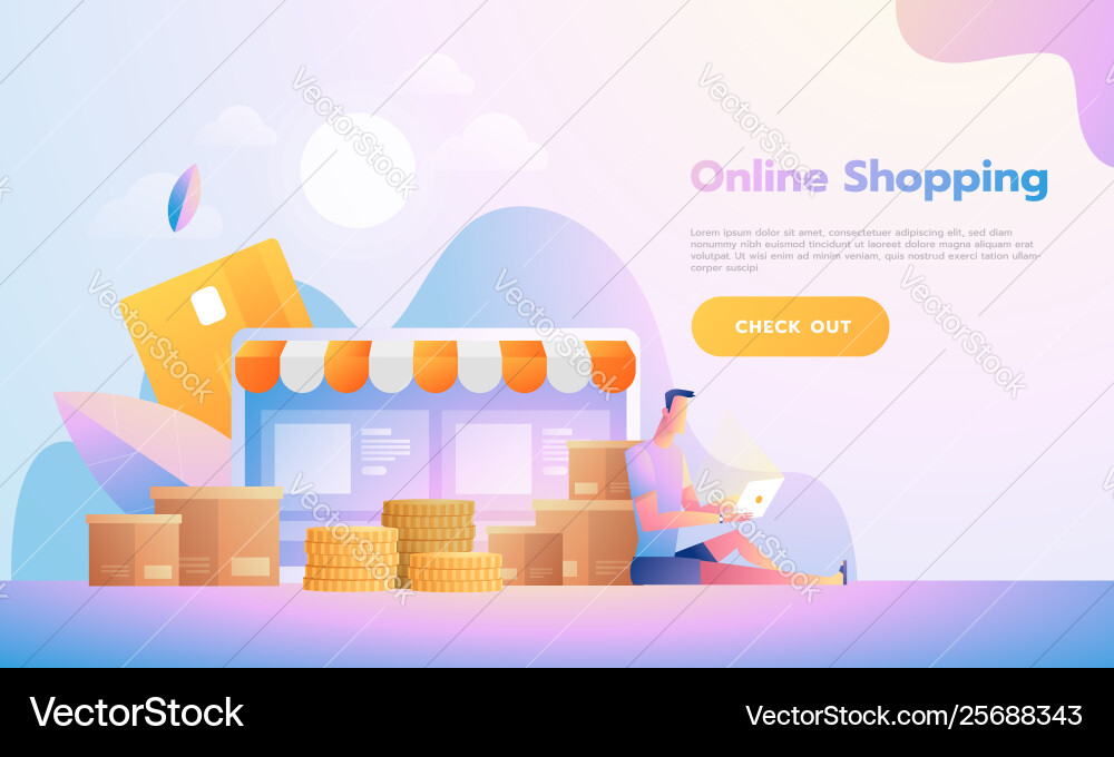 Modern flat design people and business concept Vector Image