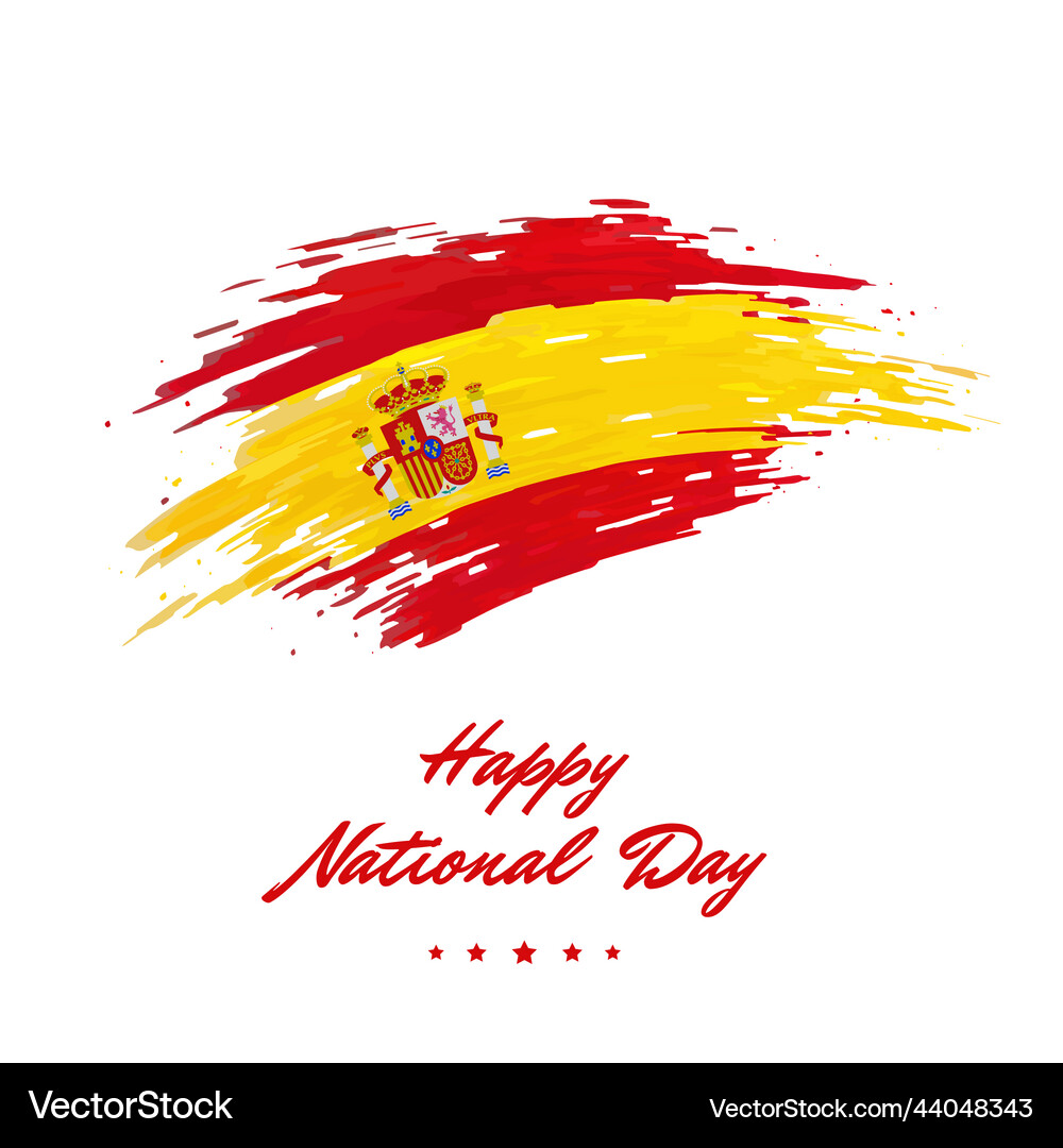 October 12 national day spain template spanish Vector Image