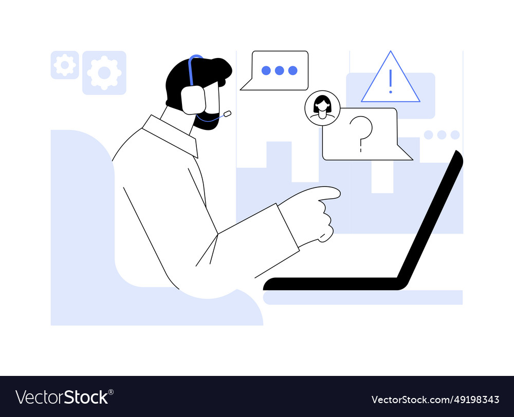 Software support specialist abstract concept Vector Image