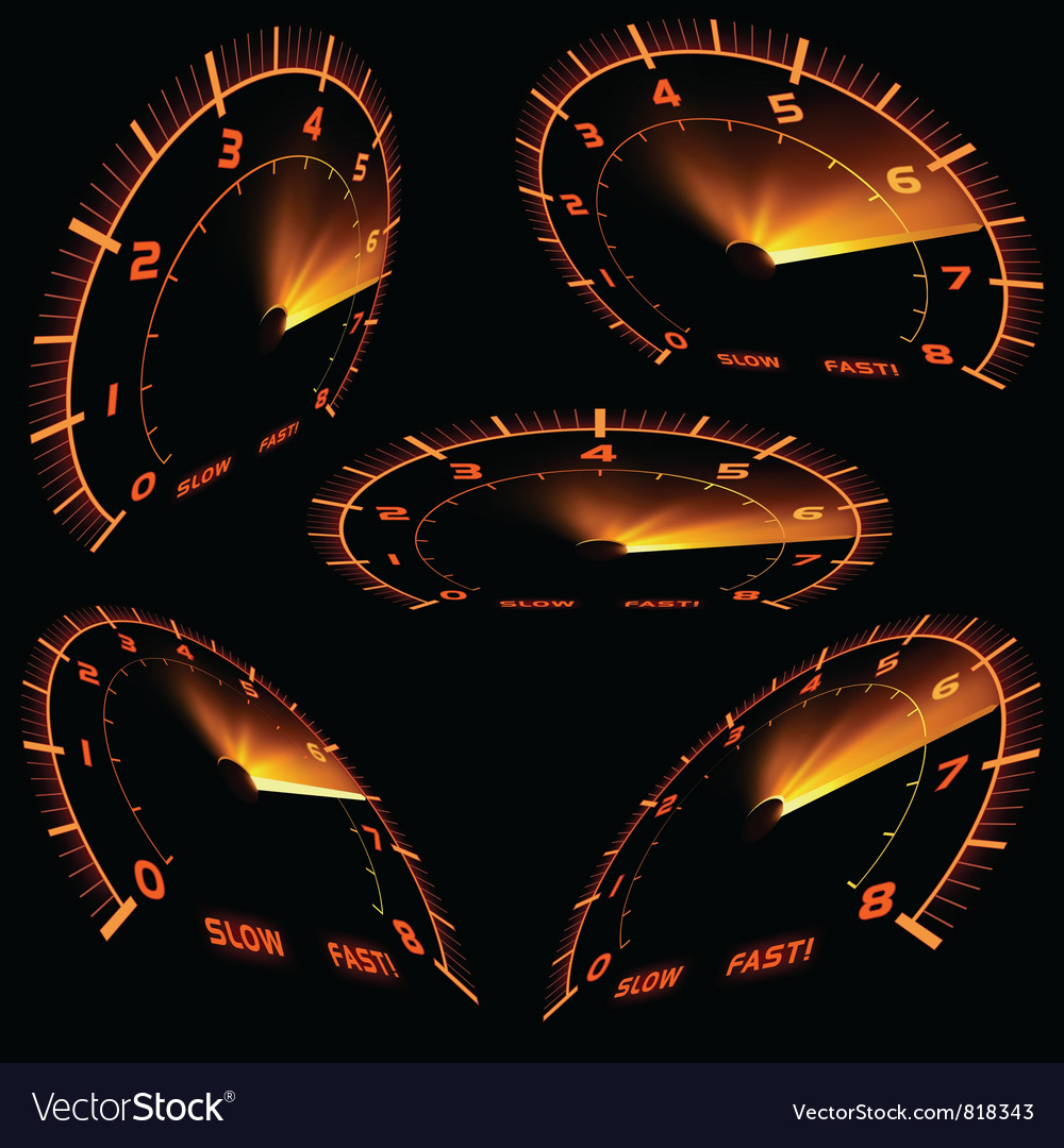 Speedometer Set Royalty Free Vector Image - VectorStock