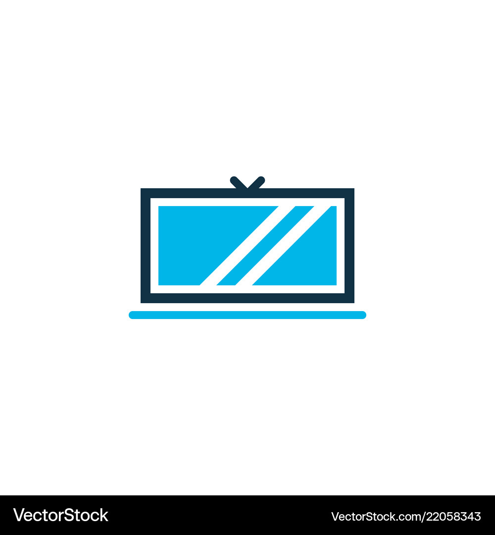 Tv icon colored symbol premium quality isolated Vector Image