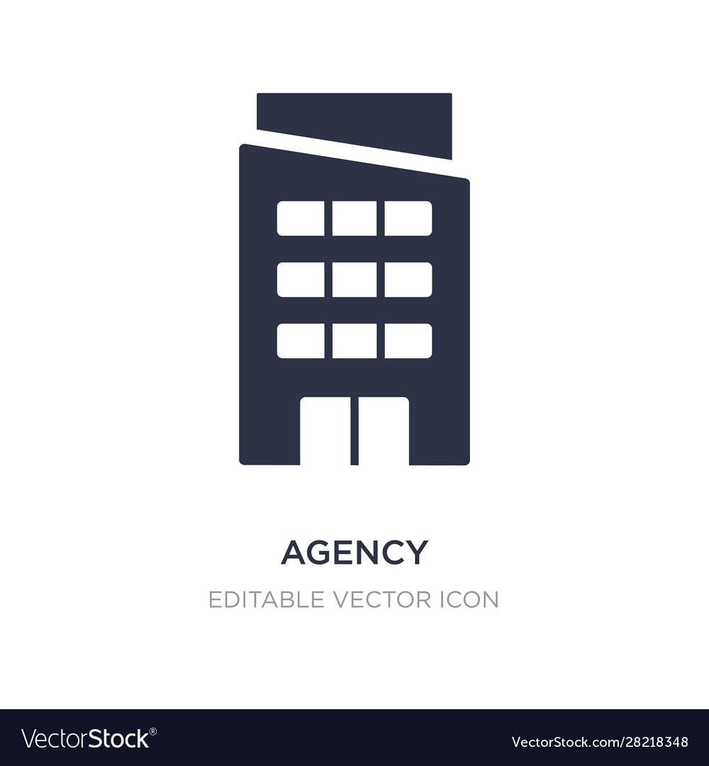 Agency icon on white background simple element Vector Image