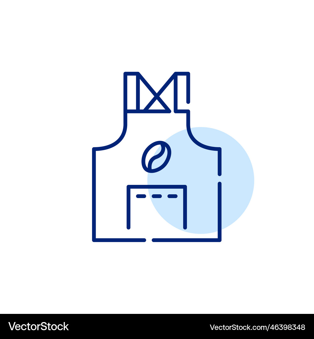 Barista apron coffee shop worker uniform pixel Vector Image