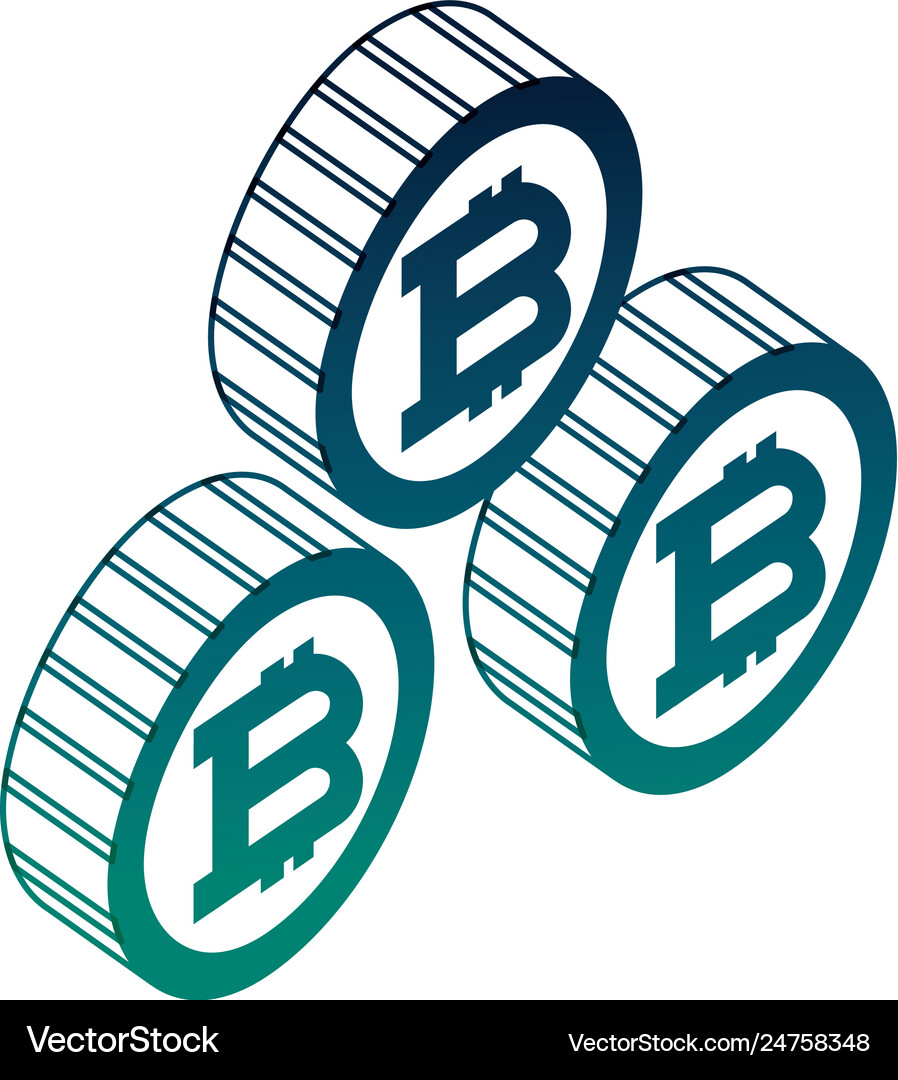 Bitcoins currency money virtual trade Royalty Free Vector