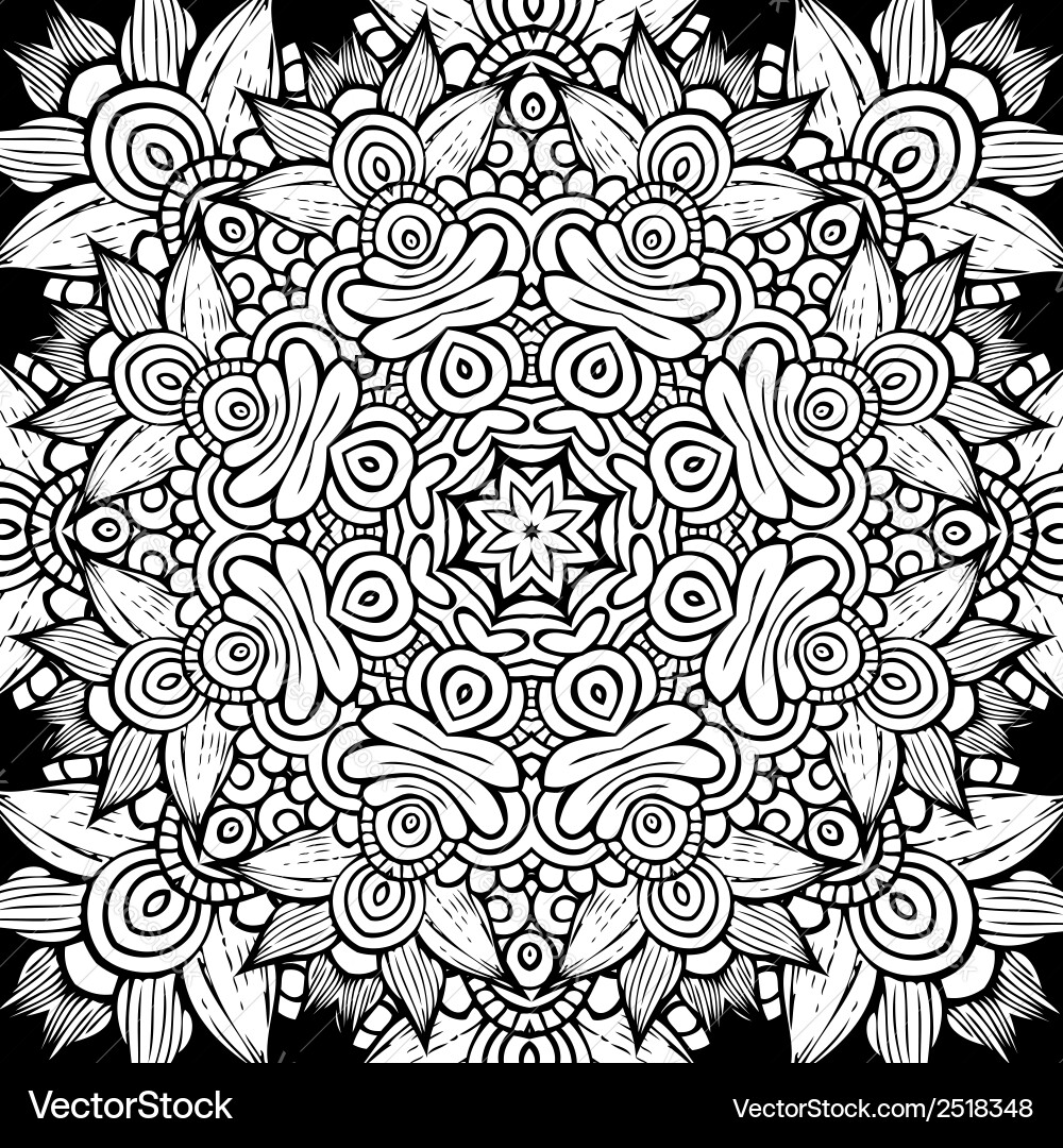 Circle decorative ornamental pattern Royalty Free Vector