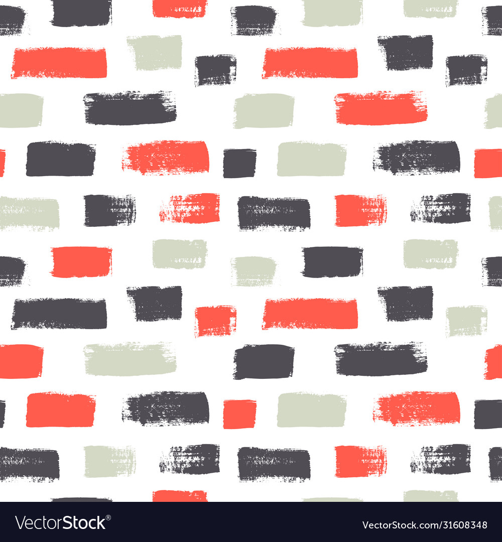 Dash grunge seamless pattern Royalty Free Vector Image
