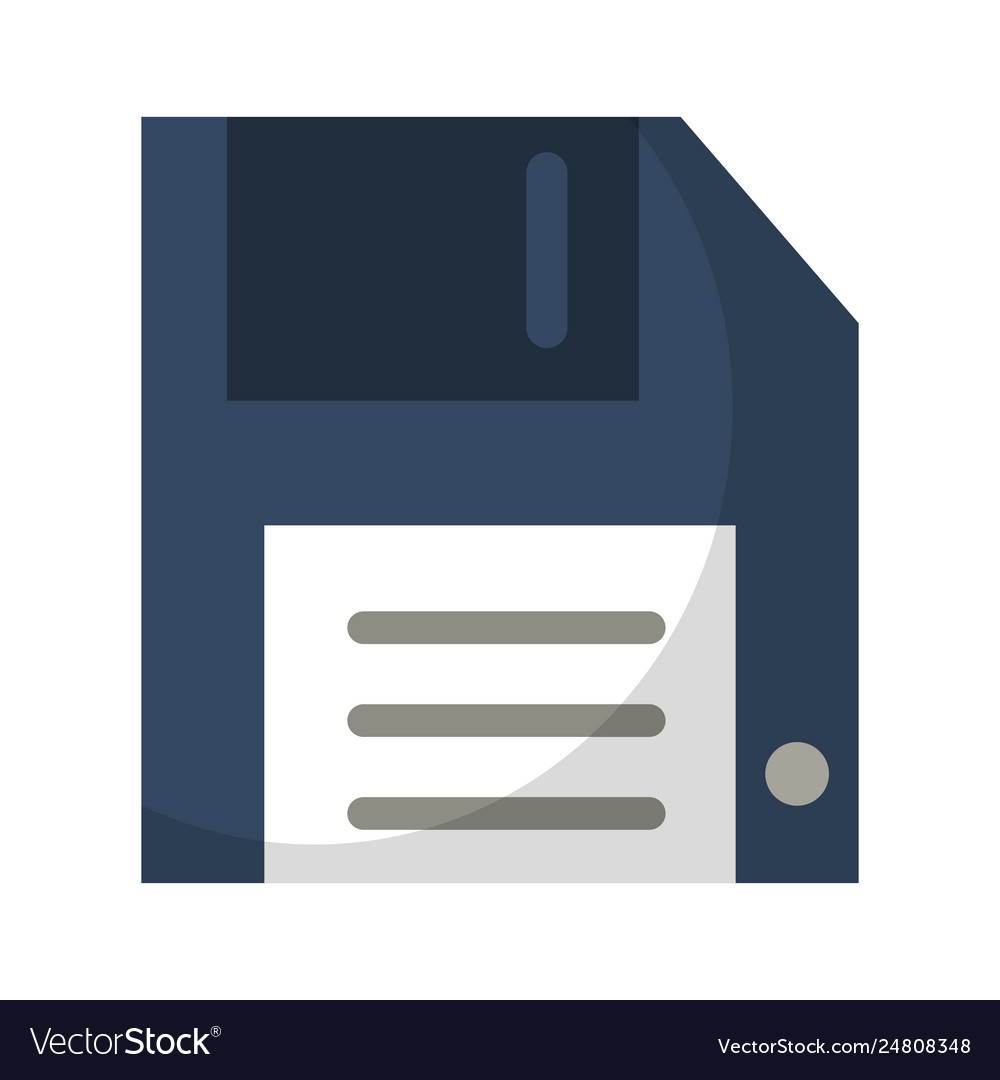 Diskette save symbol isolated Royalty Free Vector Image