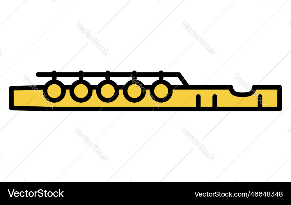 Music simple flute icon flutist Royalty Free Vector Image