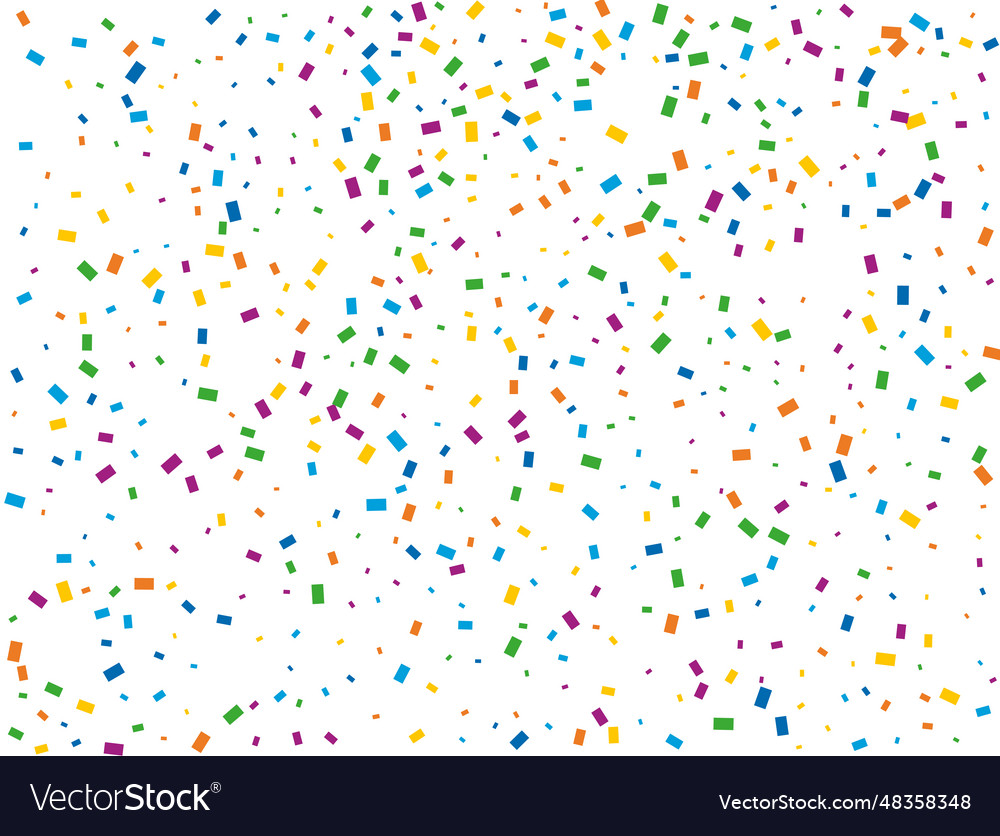 New year rectangular confetti light rainbow Vector Image