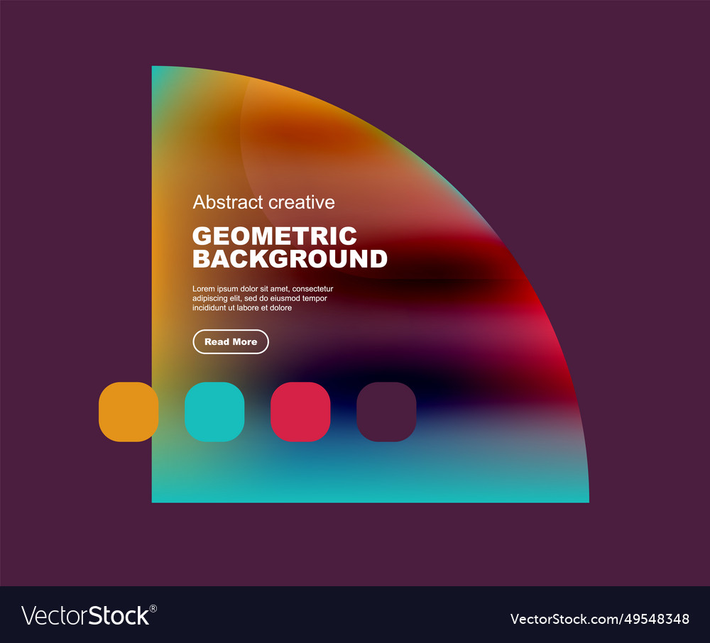 Round triangle and square composition Royalty Free Vector