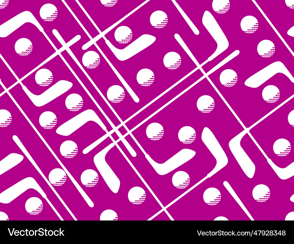 Seamless pattern with golf clubs and balls Vector Image