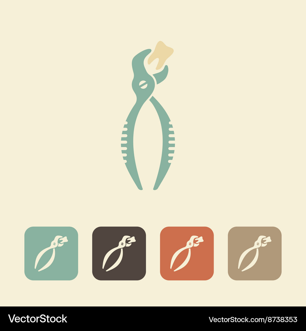 Forceps for removal of teeth icon Royalty Free Vector Image