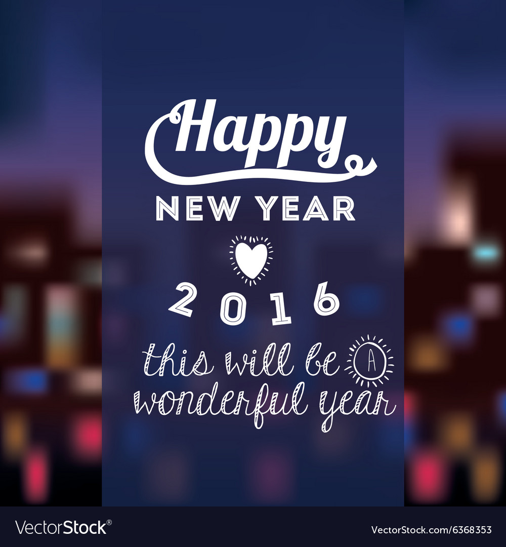 Happy new year 2016 Royalty Free Vector Image - VectorStock