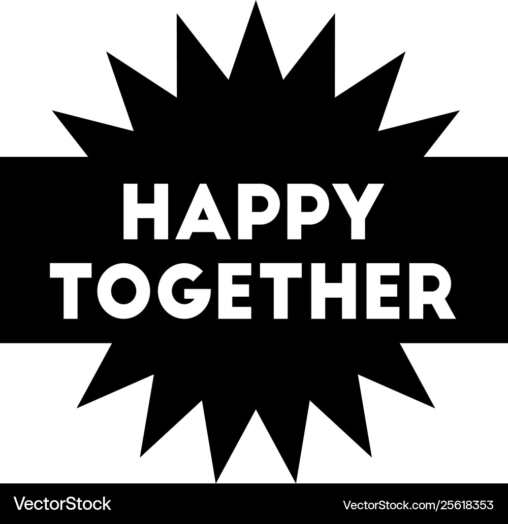 Happy together stamp on white background Vector Image
