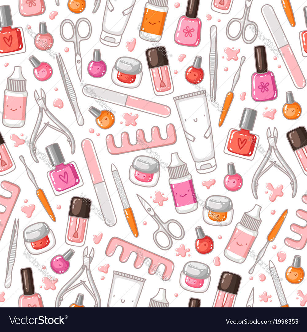 Manicure pattern Royalty Free Vector Image - VectorStock