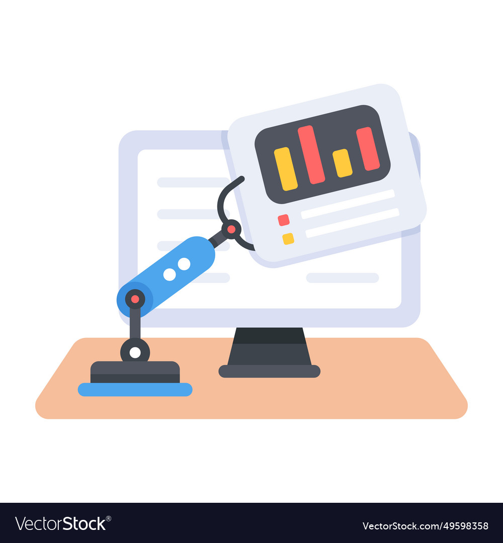 Bot analytics Royalty Free Vector Image - VectorStock