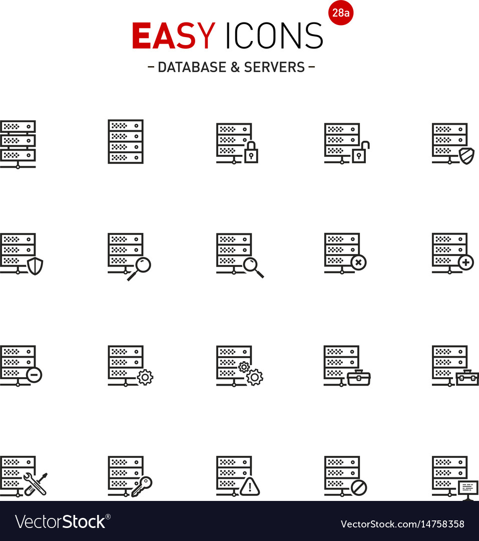 Easy icons 28a database Royalty Free Vector Image