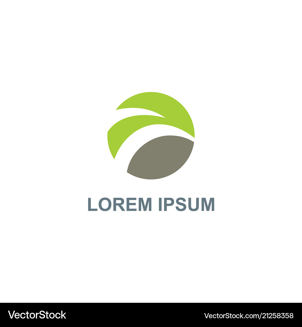 Green nature abstract eco logo Royalty Free Vector Image