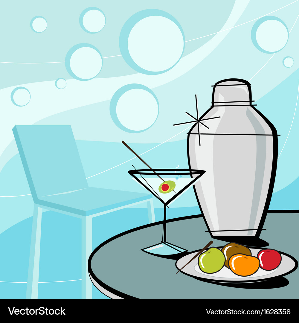 Retro of martini style Royalty Free Vector Image