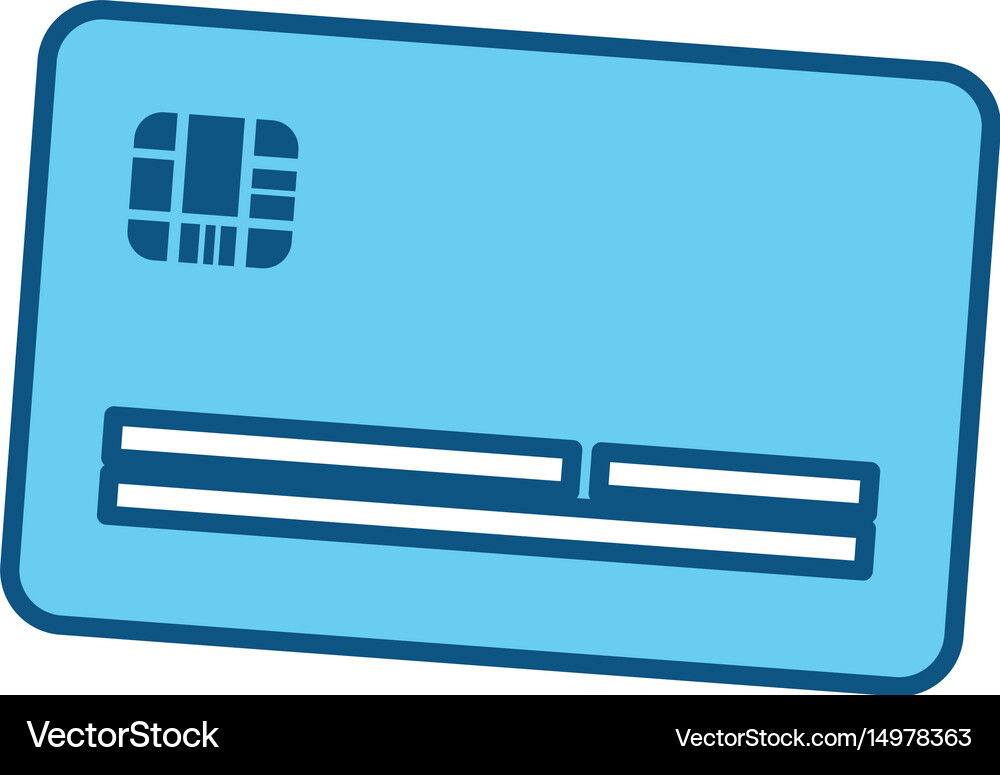 Cute credit card to pay electronic Royalty Free Vector Image