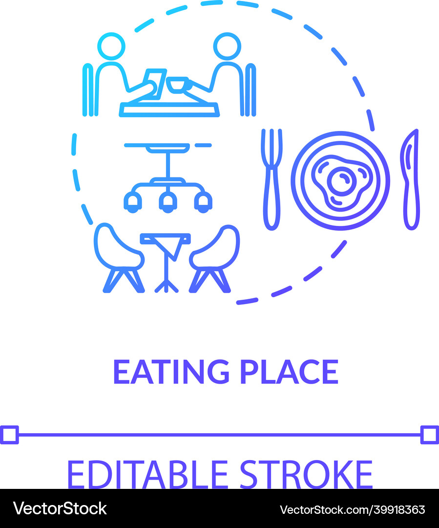 Eating place concept icon conscious nutrition Vector Image