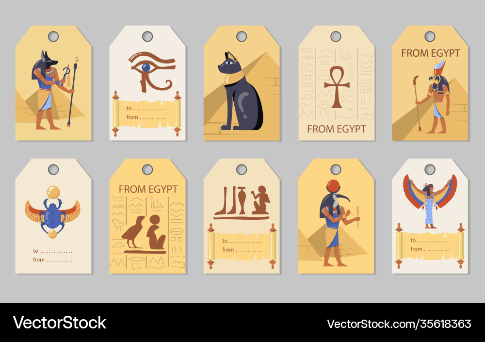From egypt tags set Royalty Free Vector Image - VectorStock
