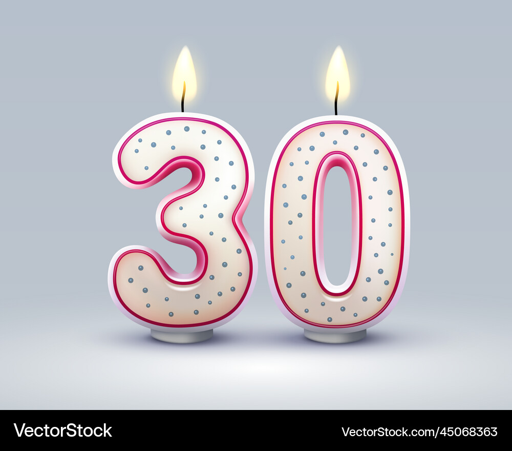 Happy birthday years 30 anniversary Royalty Free Vector