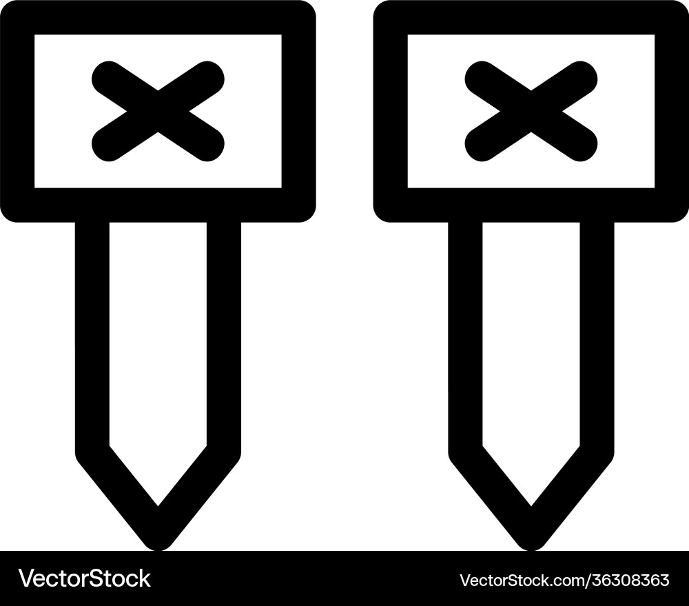 Nails icon or logo isolated sign symbol Royalty Free Vector