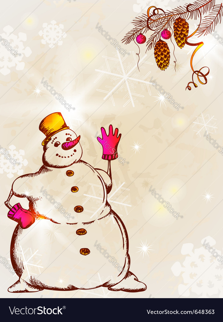 Retro christmas Royalty Free Vector Image - VectorStock