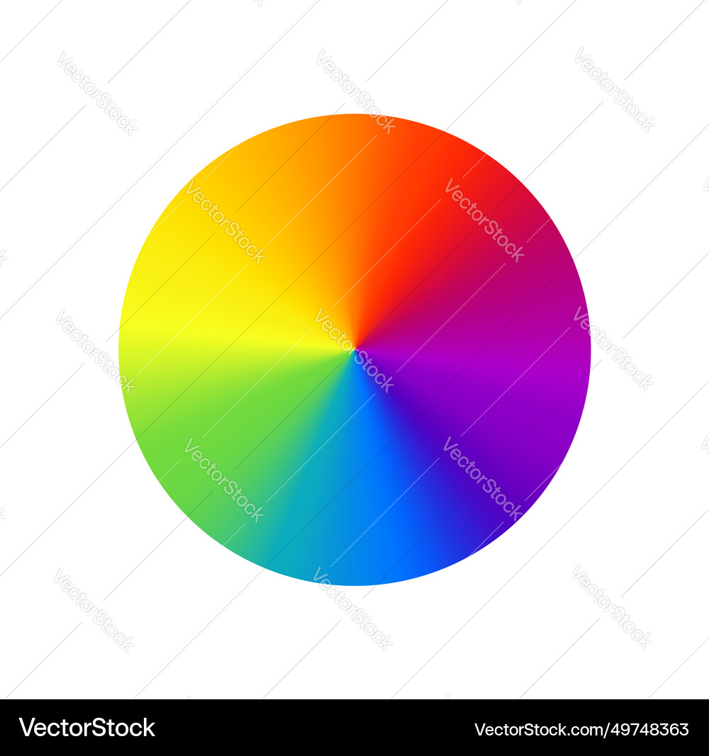 Rgb rainbow color hue wheel Royalty Free Vector Image
