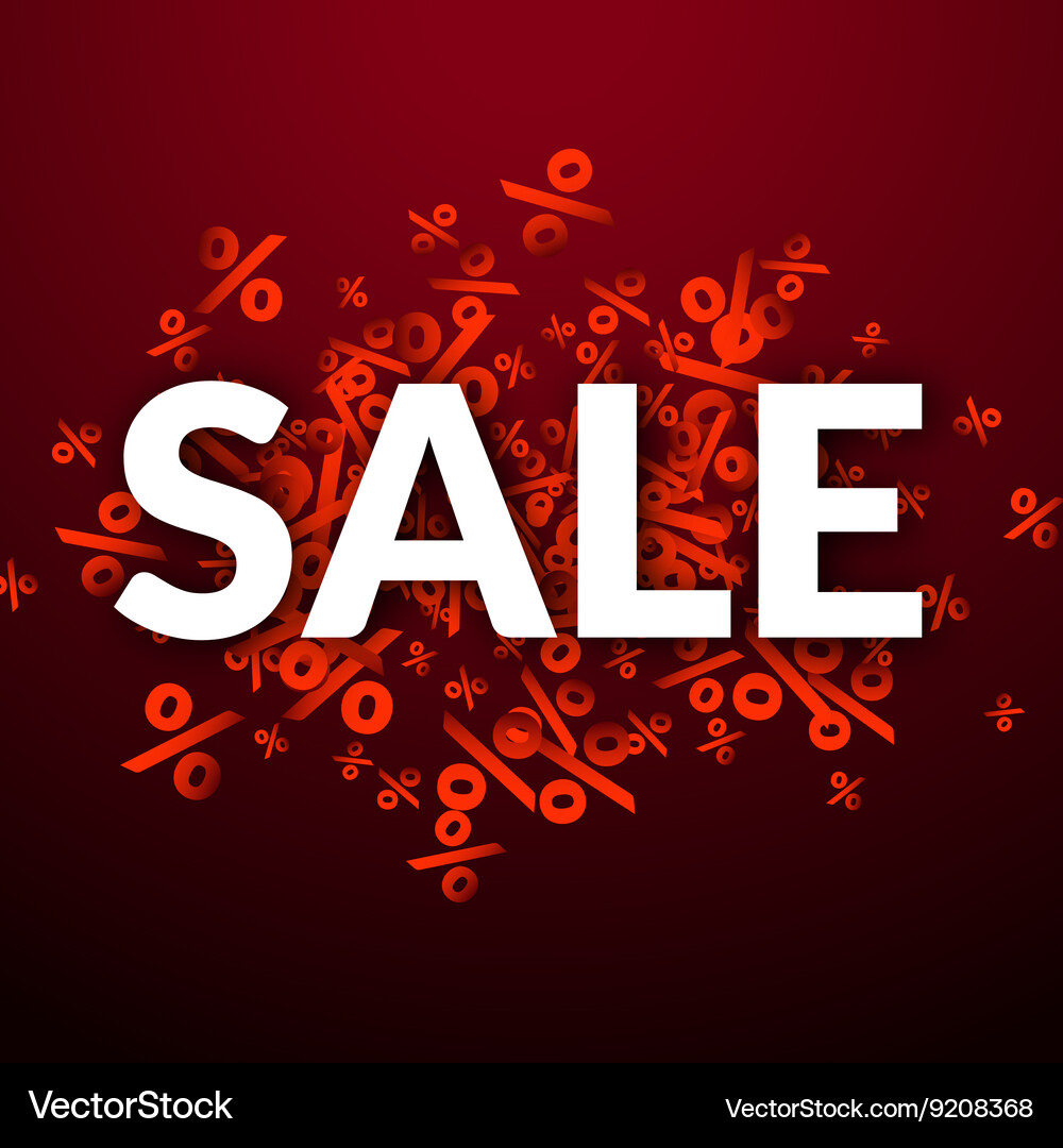 Abstract background with percents and sale Vector Image
