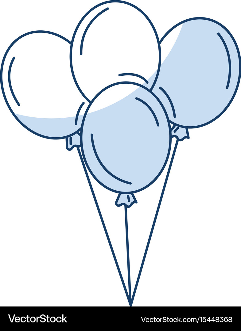 Balloons air party icon Royalty Free Vector Image