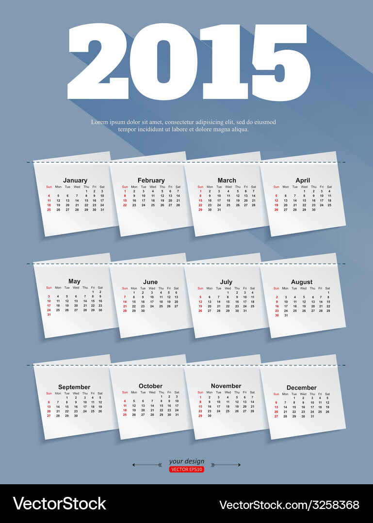 Calendar template brochure business design Vector Image