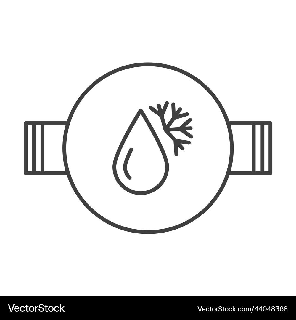 Cold water meter icon a simple image of a round Vector Image