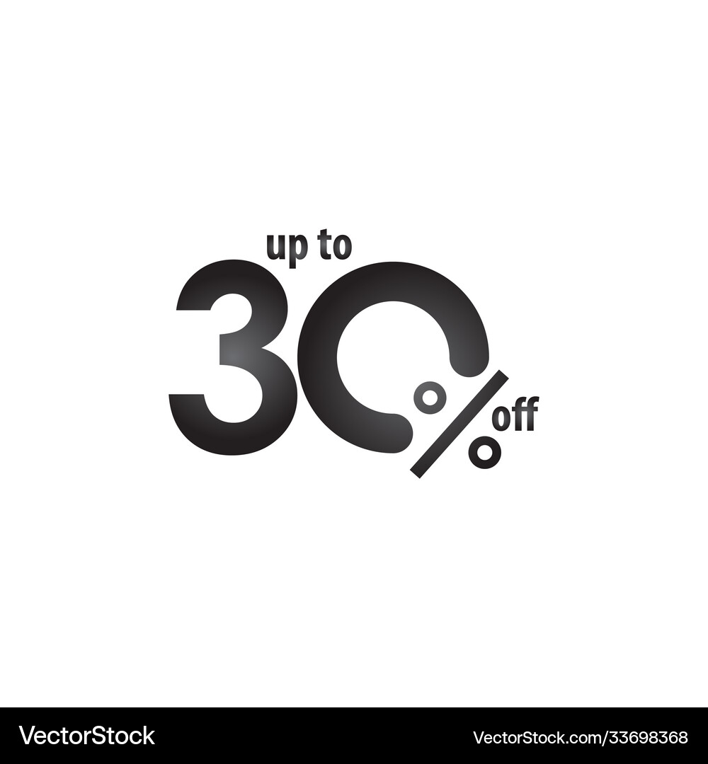Discount label up to 30 off template design Vector Image