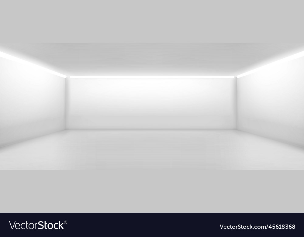 Empty room with white walls inside Royalty Free Vector Image