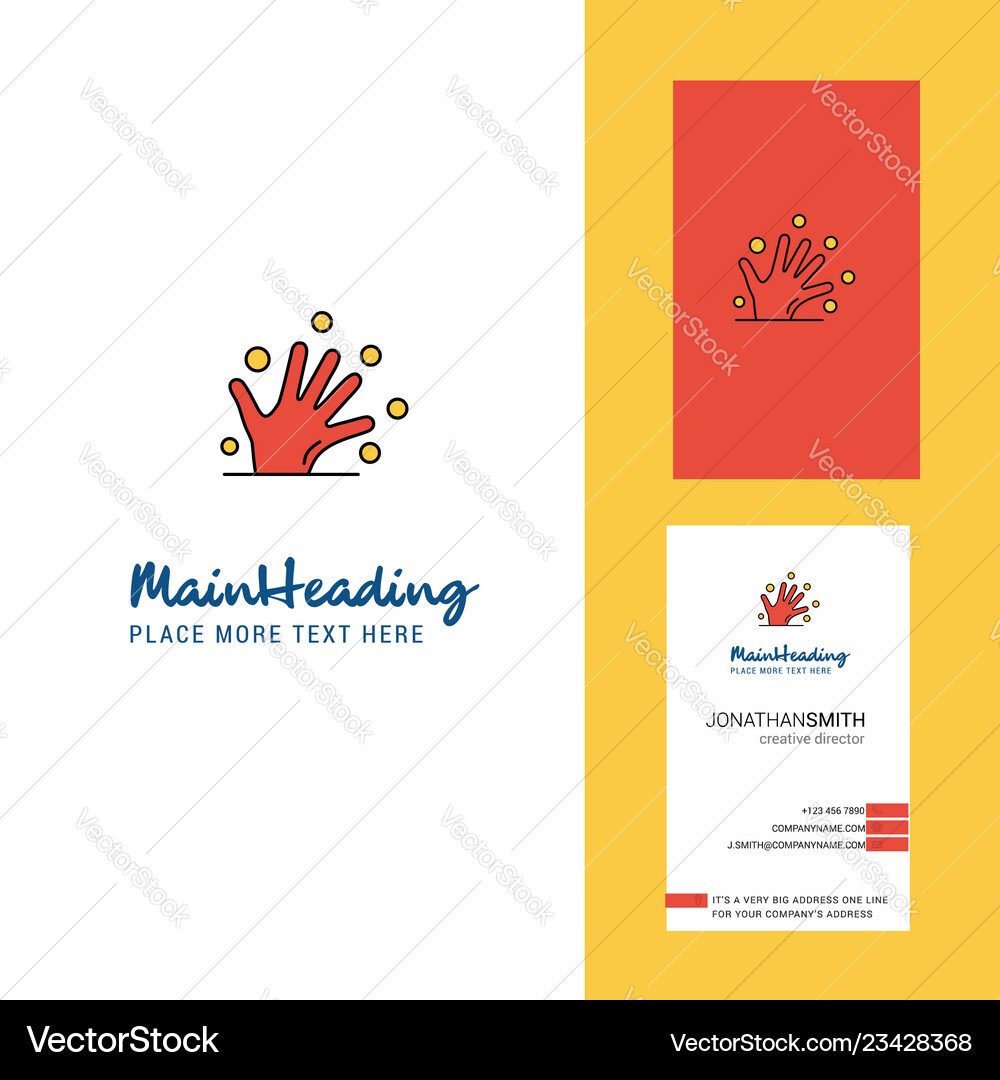 Magical hands creative logo and business card Vector Image