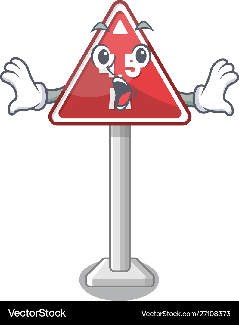 Angry height limit isolated with cartoon Vector Image